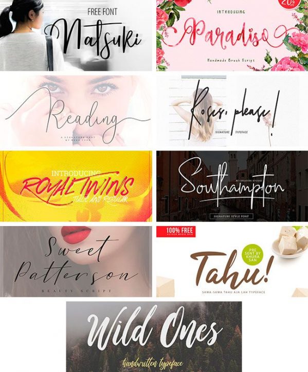 Pack de 25 TIPOGRAFÍAS Script ️ Descarga Gratis